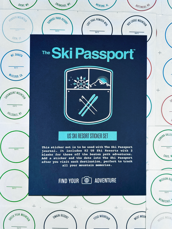 The Ski Passport Resort Sticker Set
